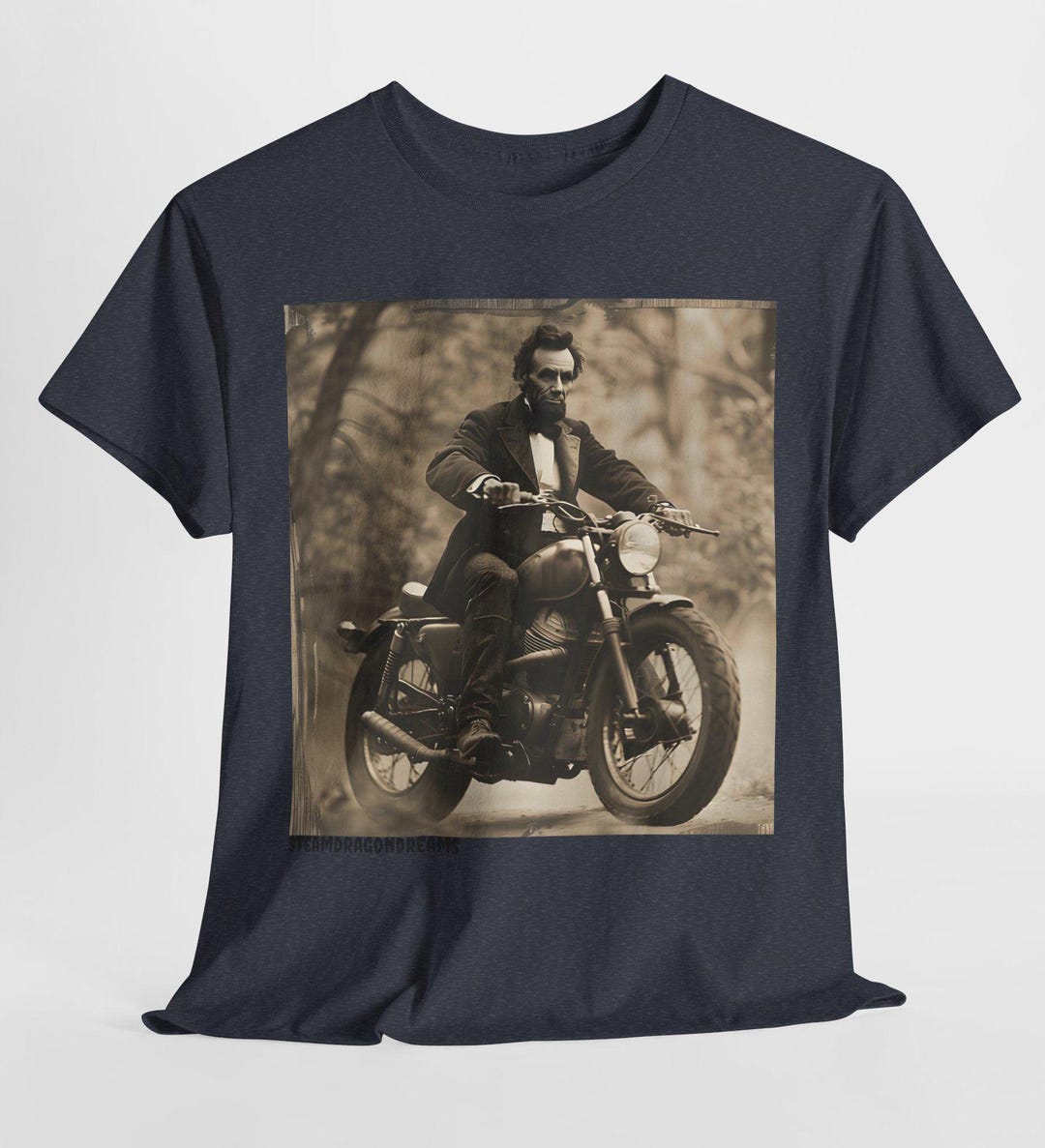 Abraham Lincoln Riding a Motorcycle - Etsy
