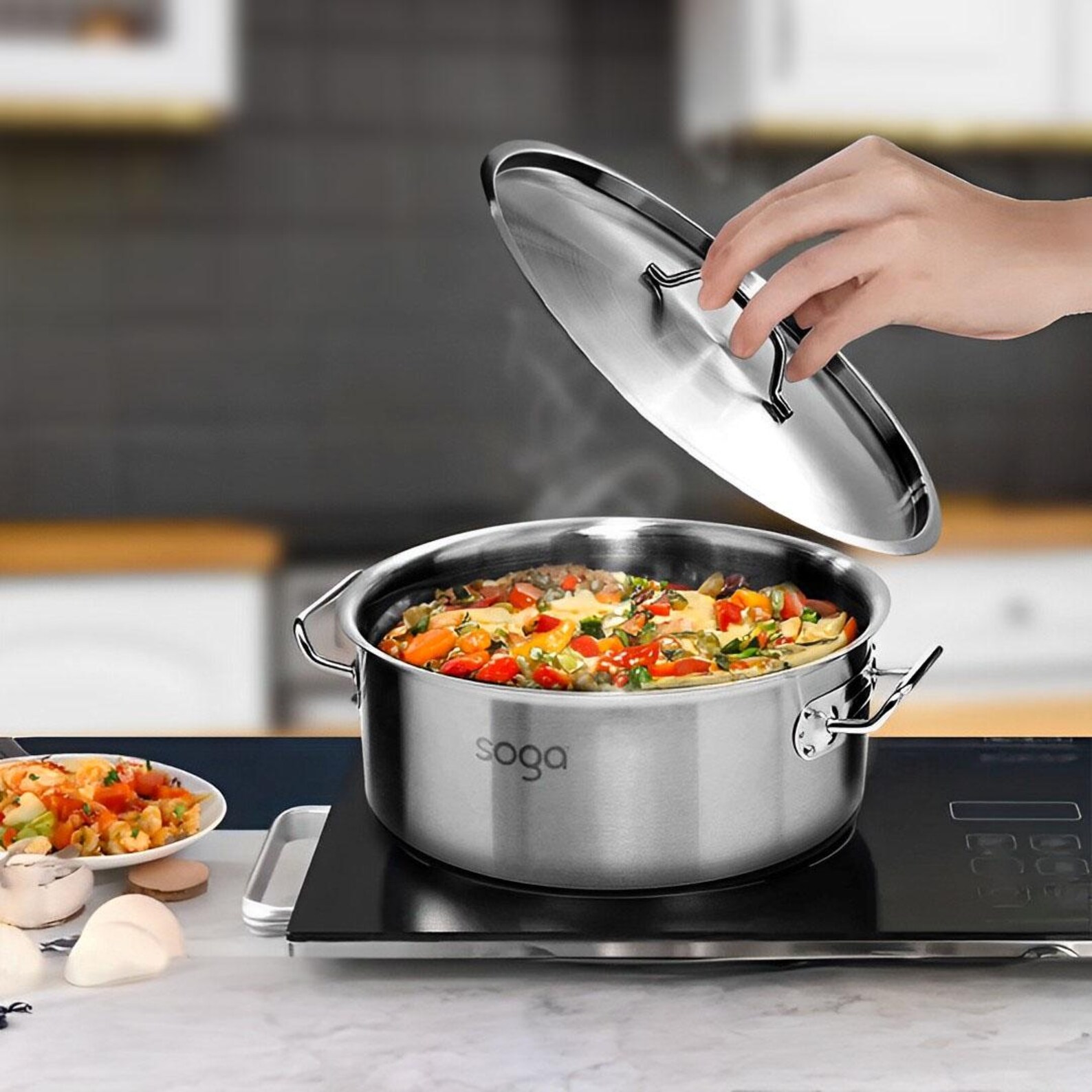 SOGA Stock Pot 44L Top Grade Thick Stainless Steel Stockpot 18/10 - Etsy