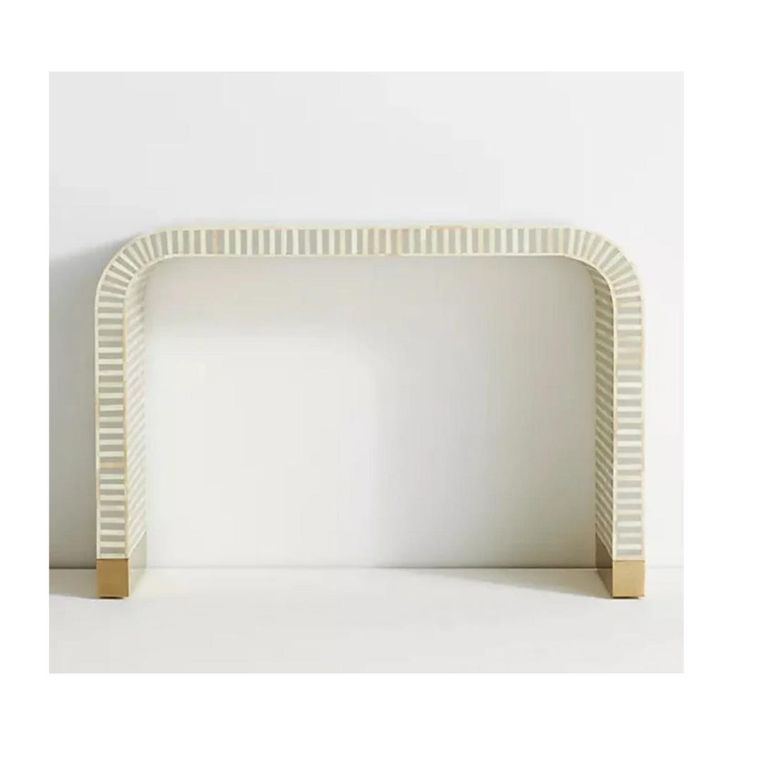 Handmade Bone Inlay Console Table - Etsy
