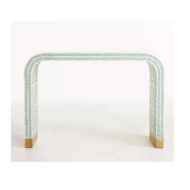 Handmade Bone Inlay Console Table - Etsy