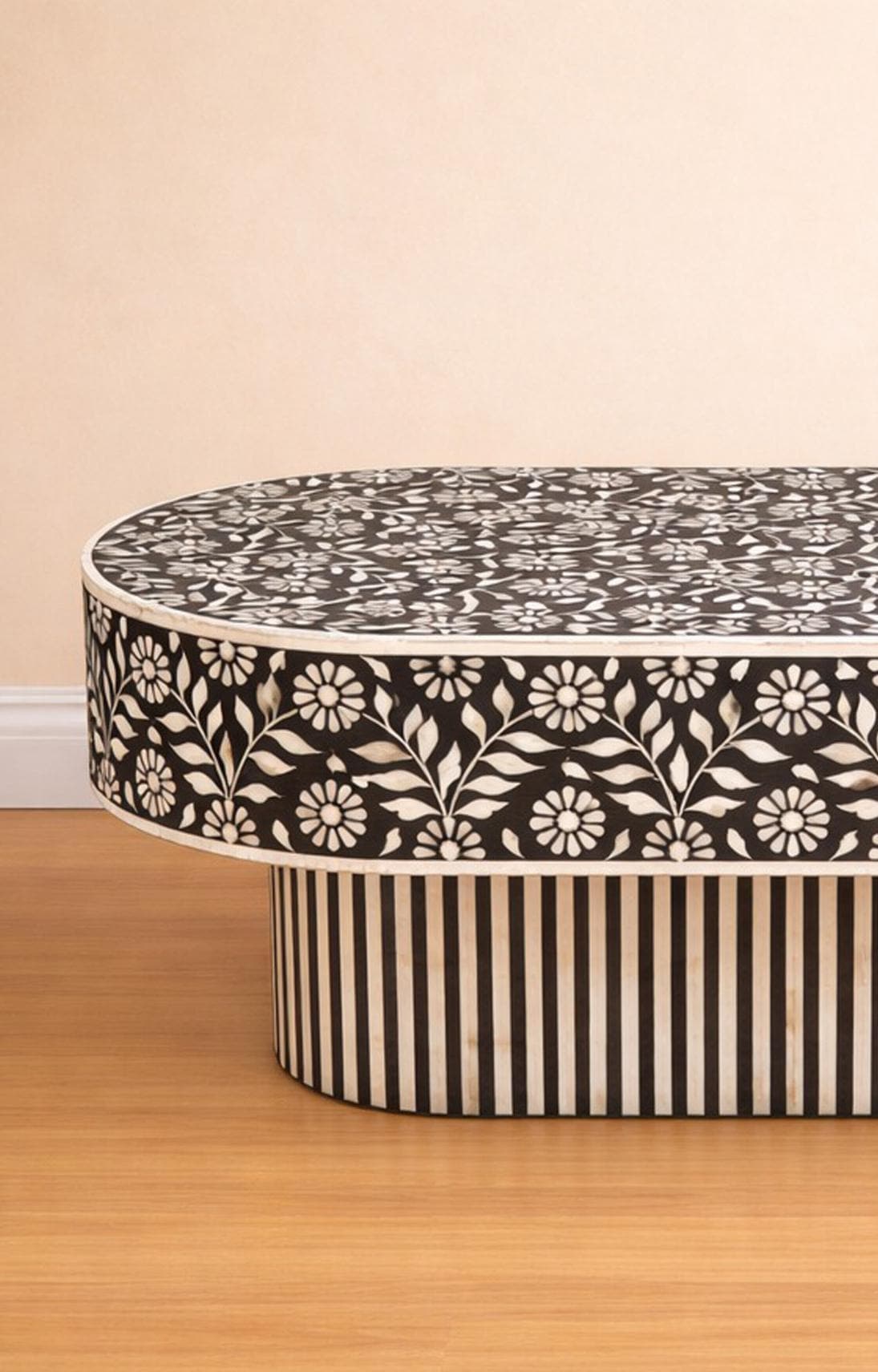 Handmade Wooden Bone Inlay Modern Pattern Coffee Table - Etsy