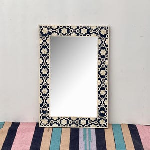 Handmade Bone Inlay Mirror Frame - Etsy