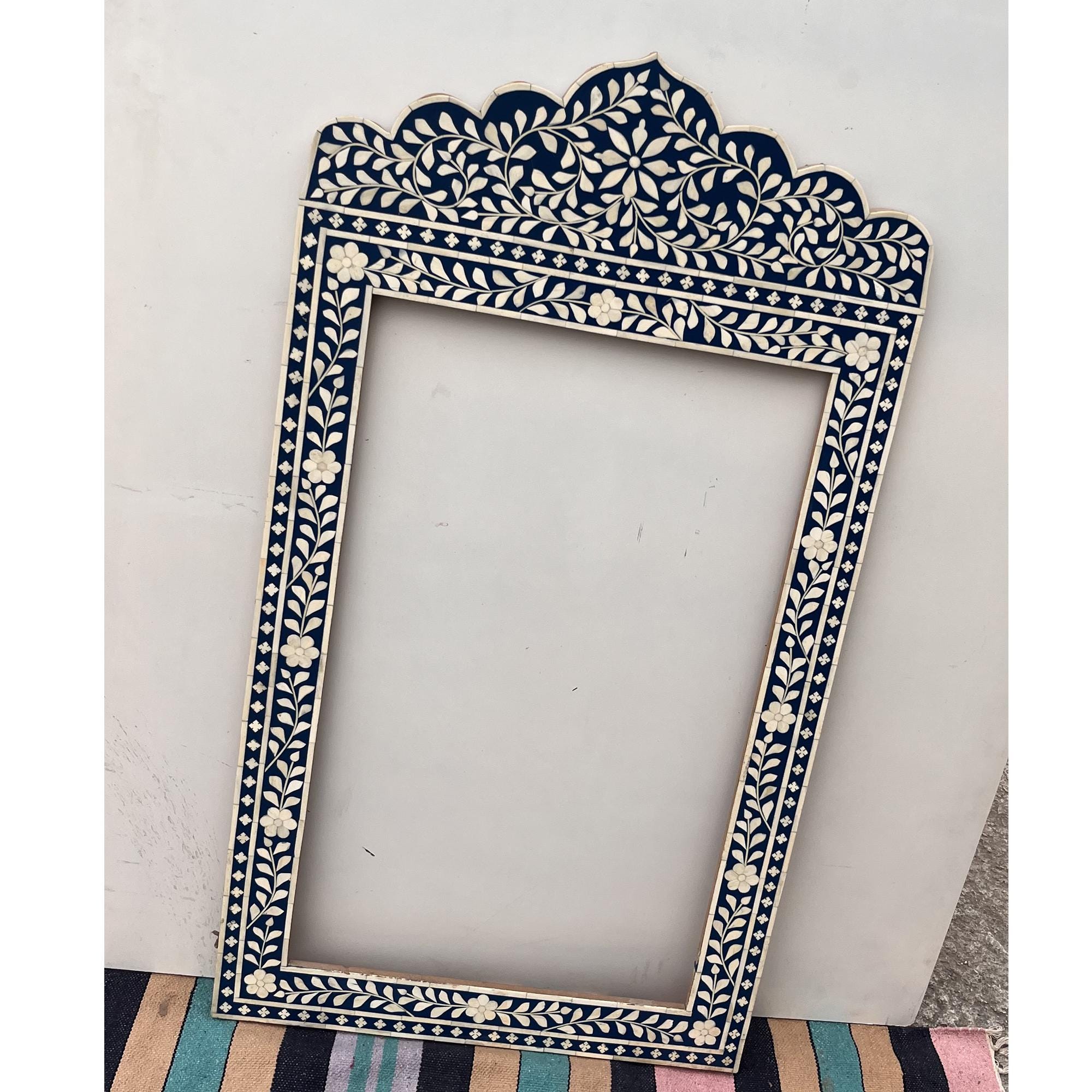 Handmade Bone Inlay Mirror Frame - Etsy