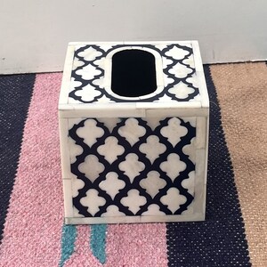 Handmade Bone Inlay Tissue Box - Etsy