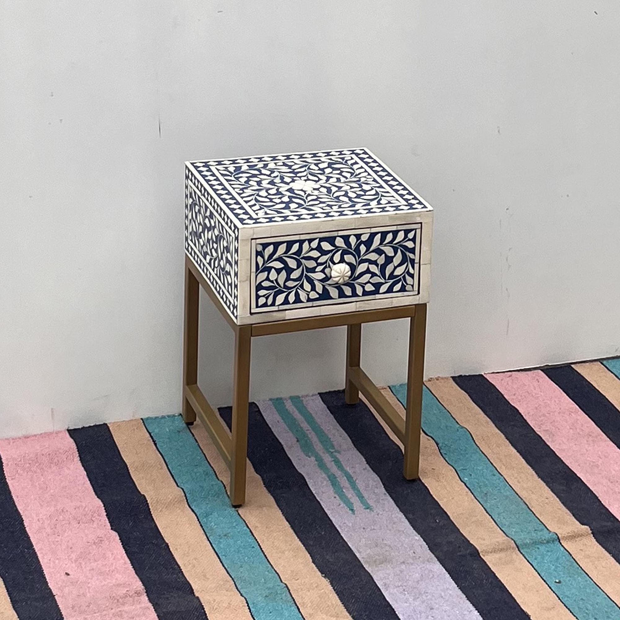 Handmade Bone Inlay Side End Table - Etsy