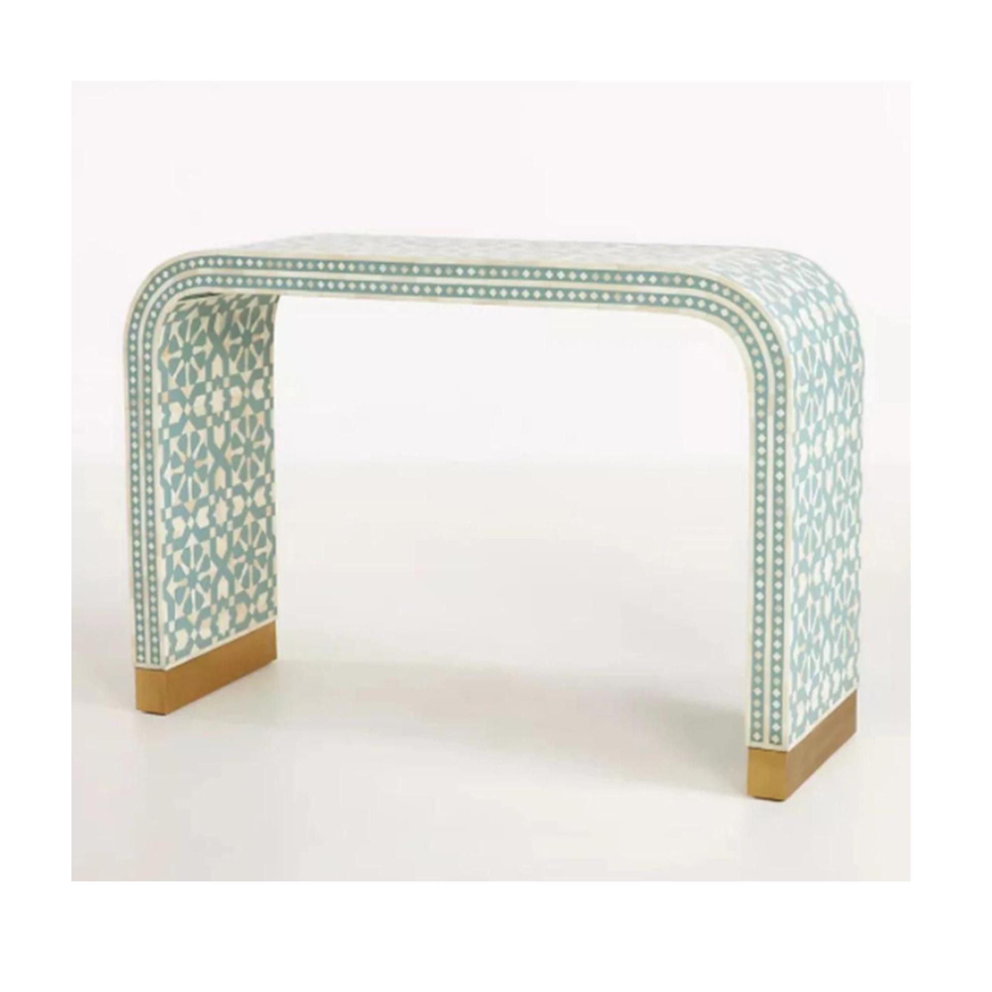 Handmade Bone Inlay Console Table - Etsy