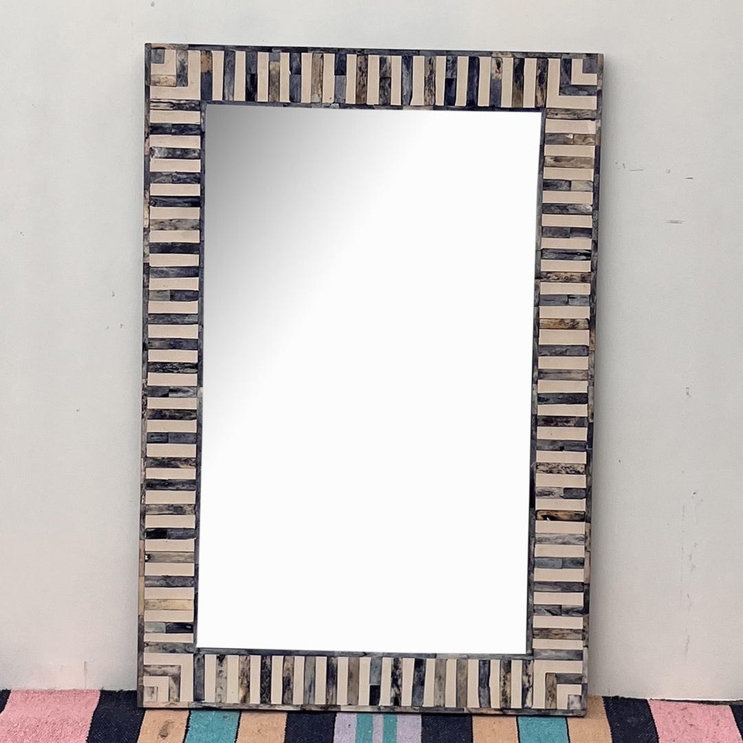 Handmade- Bone Inlay Mirror Frame - Etsy