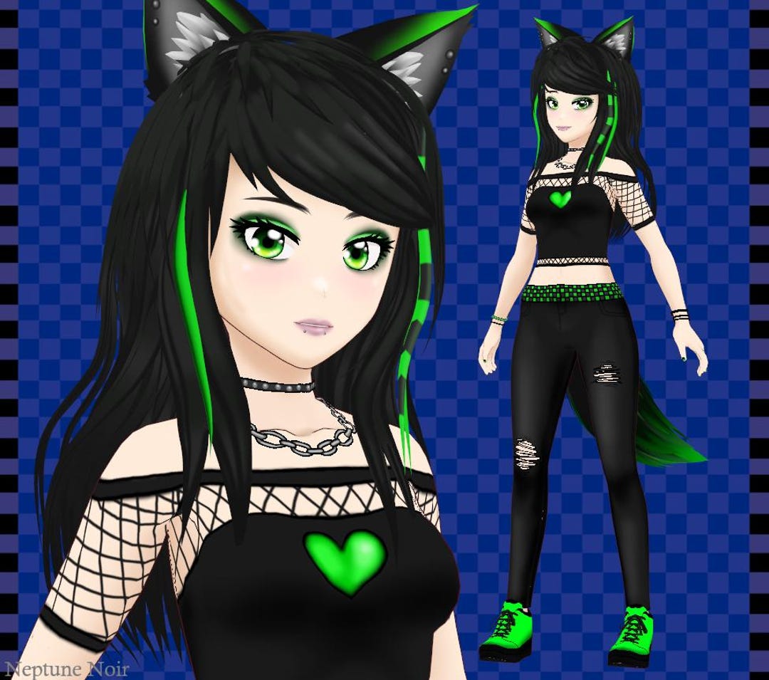 Emo Scene Cat Girl Vroid Model -READ DESCRIPTION- - Etsy