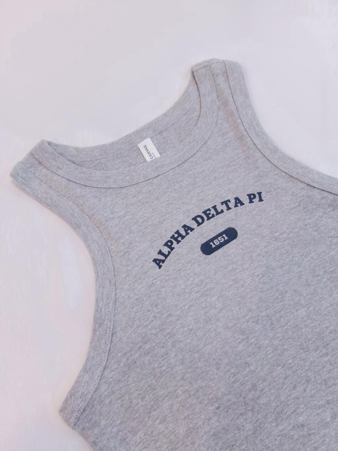 Sorority Tank Top | Gray Varsity - Etsy