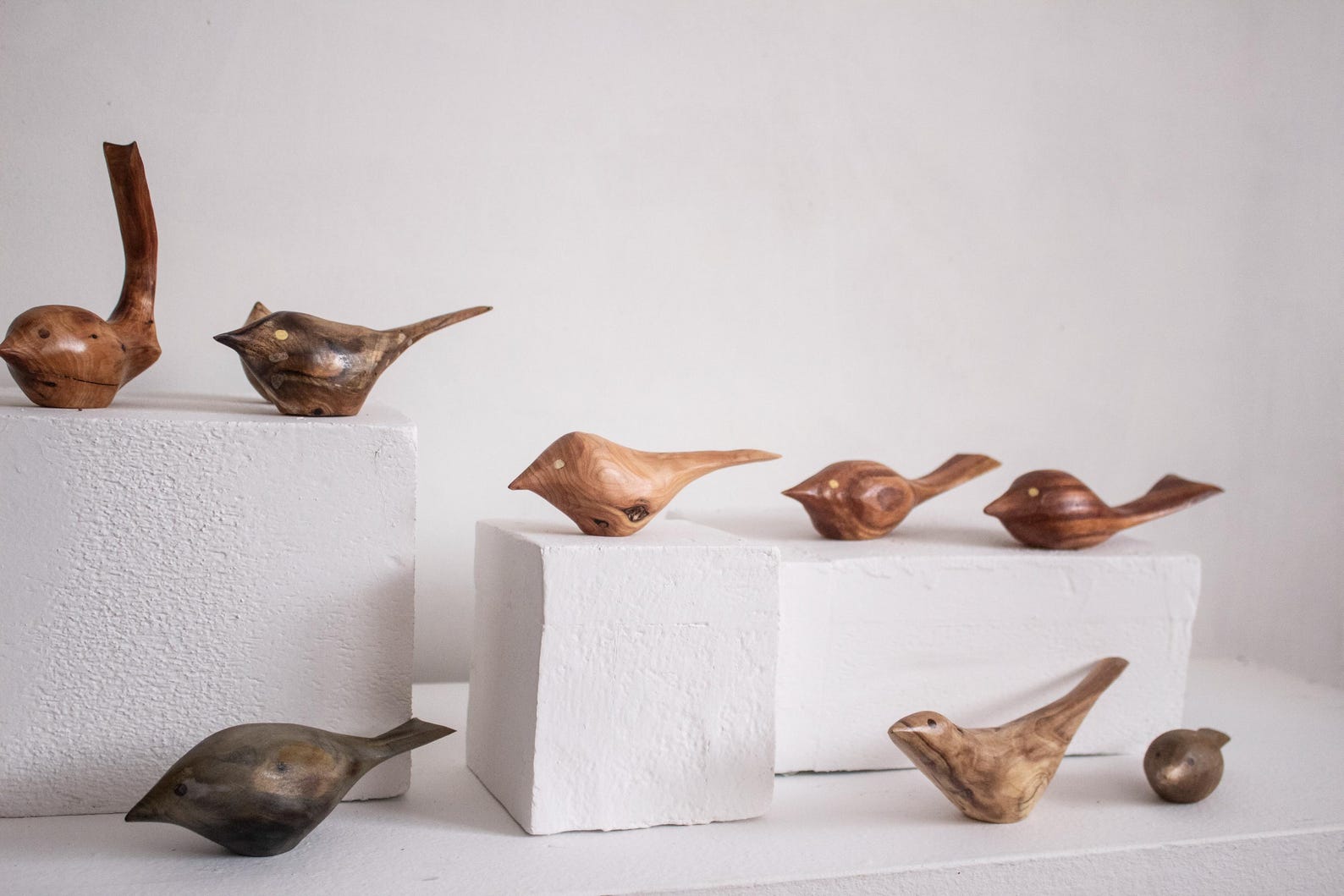 Hand Carved Wooden Bird, Sculptural Wooden Bird, Comfort Bird From ...