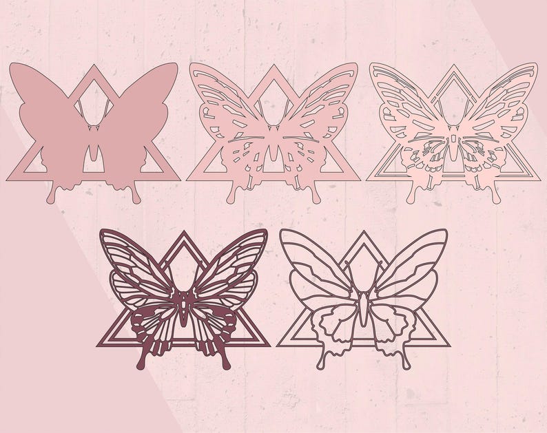 Butterfly Laser Cutting, Insect SVG, 5 Layered Art, Instant Download ...