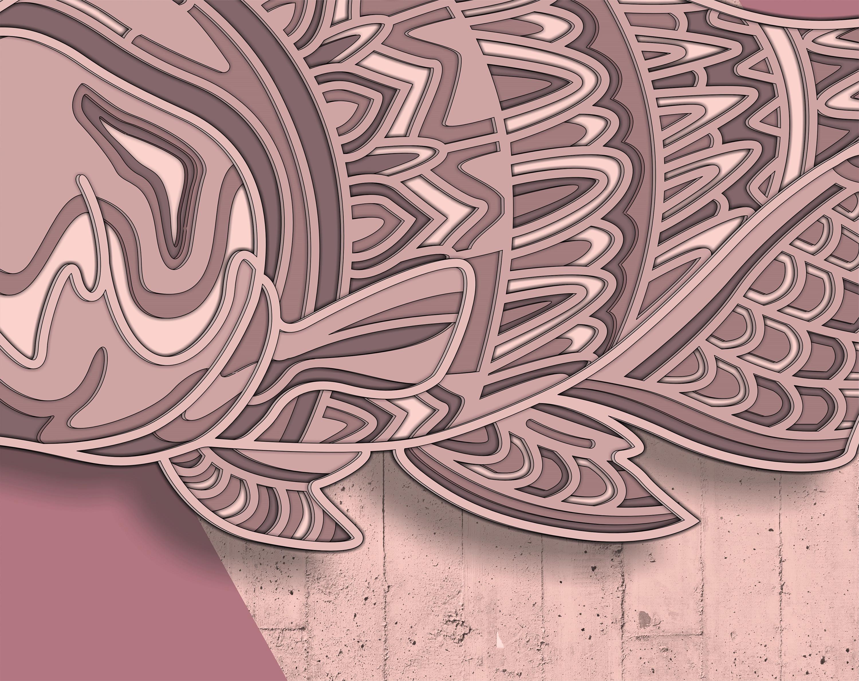 Fish Layered SVG, Animal Mandala SVG, Sea Creature SVG, Glowforge Files ...