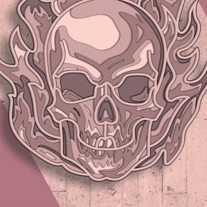 Flaming Skull SVG, Layered Papercut, Laser Cutting Template, Cricut ...
