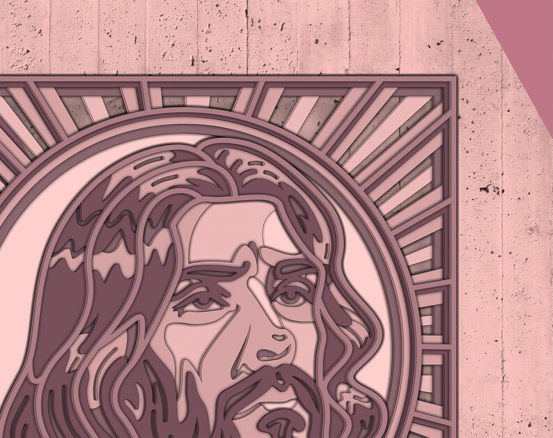 Cara de Jesús SVG, archivo de corte láser cristiano, diseños religiosos ...