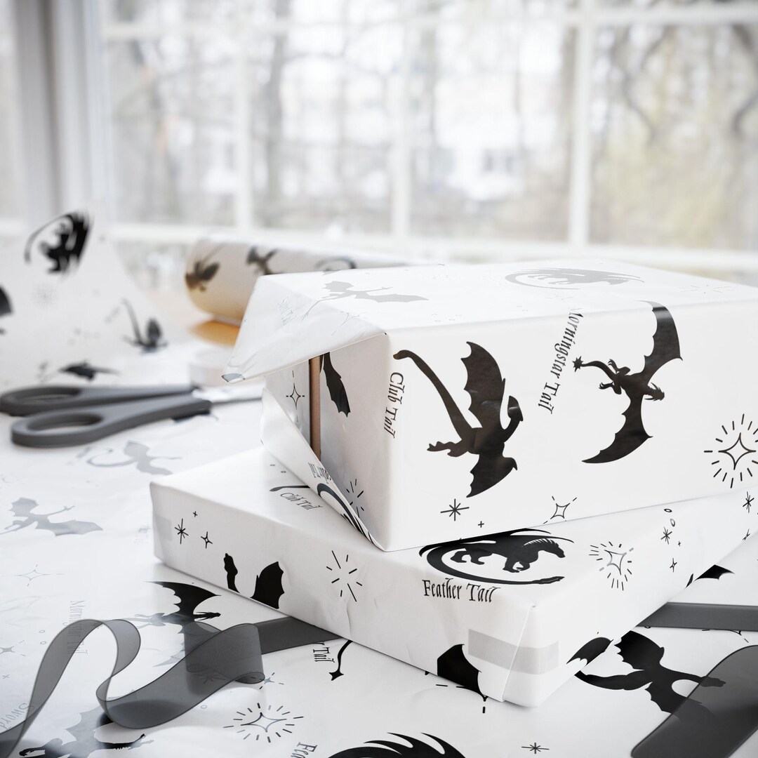 Fourth Wing Dragon Tail Wrapping Paper Iron Flame the Empyrean - Etsy