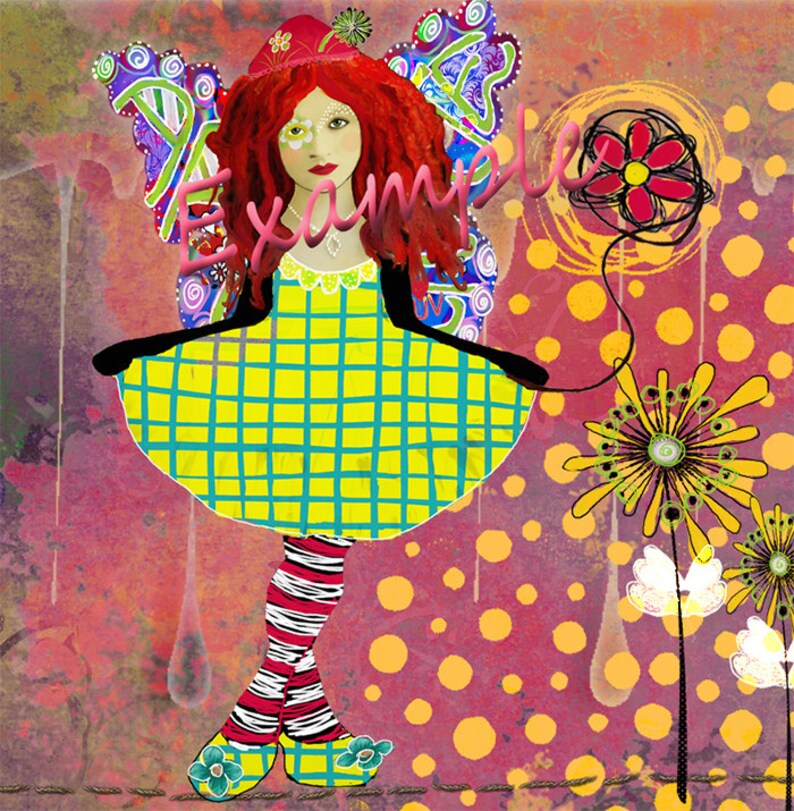 Whimsical/images/ Digital Download/ Large/a4/ Mixed Media - Etsy