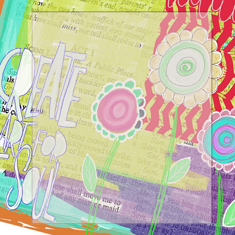 Handdrawn Whimsical Art Journal Elements ... Scrapbook/journal - Etsy