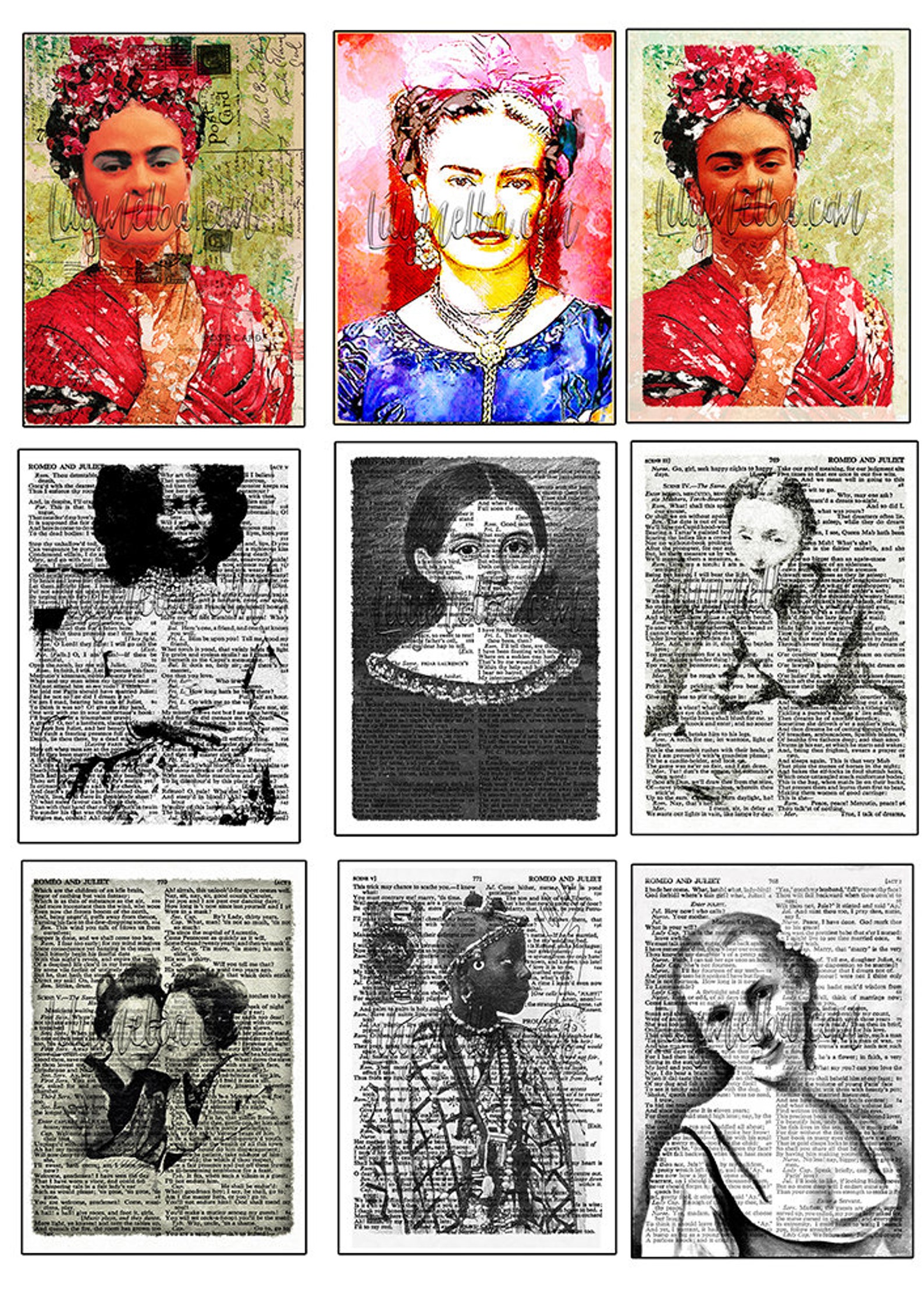 Mixed Collection ATC Images/ Instant Printable Digital Download ...