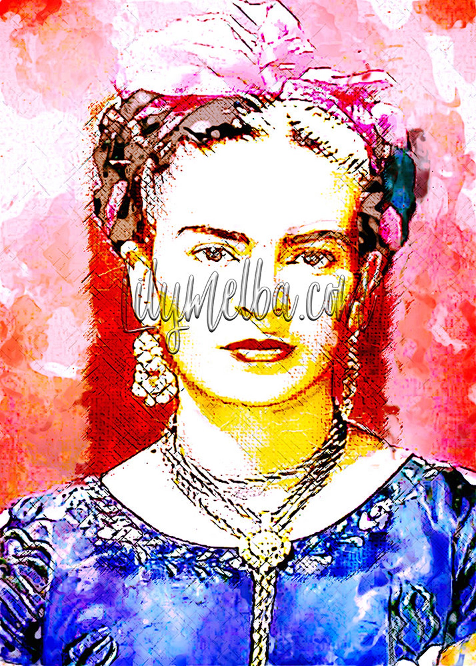 Frida Kahlofrida Kahlo Digital Art Print Mixed Media A4 Instant Printable Digital