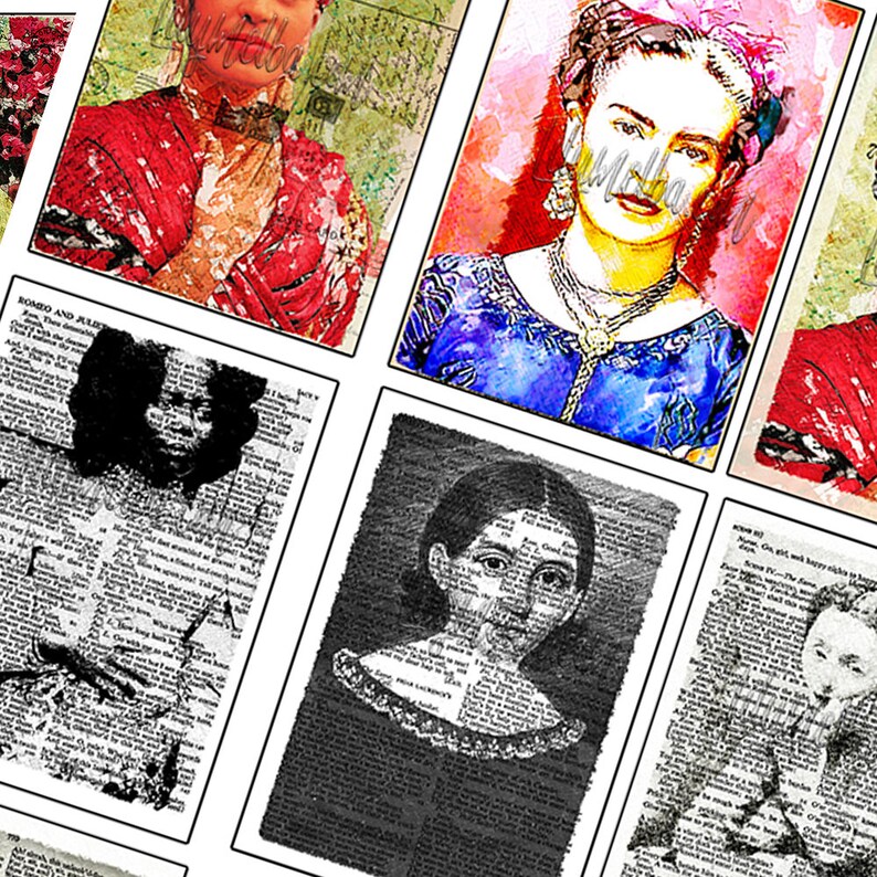 Mixed Collection ATC Images/ Instant Printable Digital Download ...