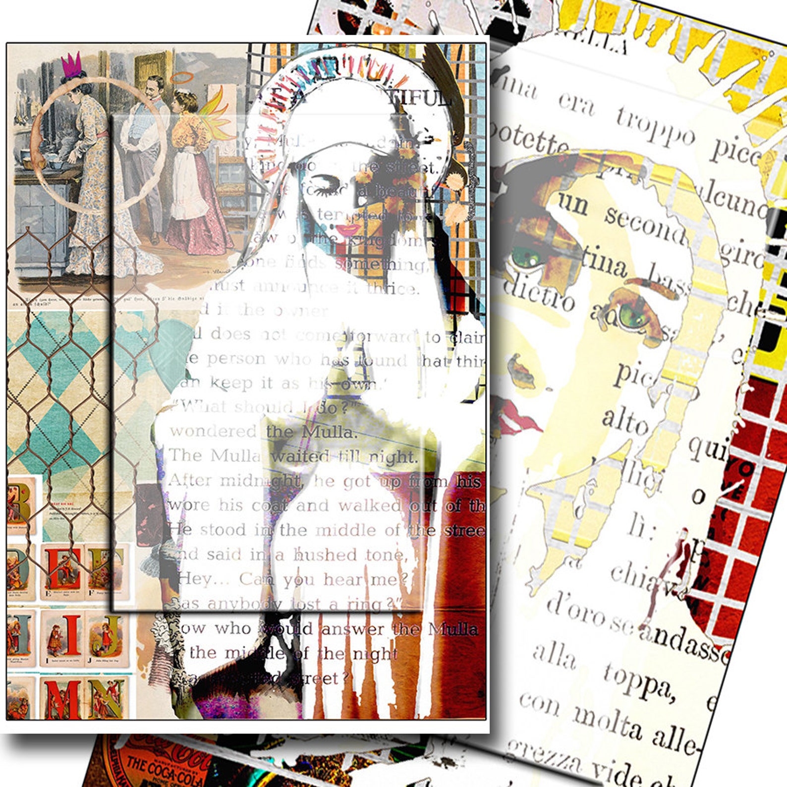 Virgin Mary..... A4 Digital Download Collage Sheet...instant Digital ...