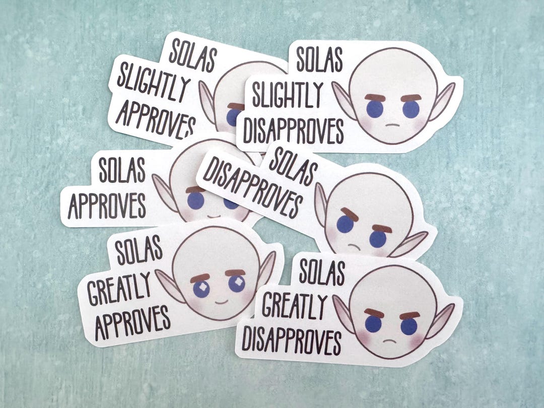 Solas Approval Stickers | Dragon Age Stickers - Etsy