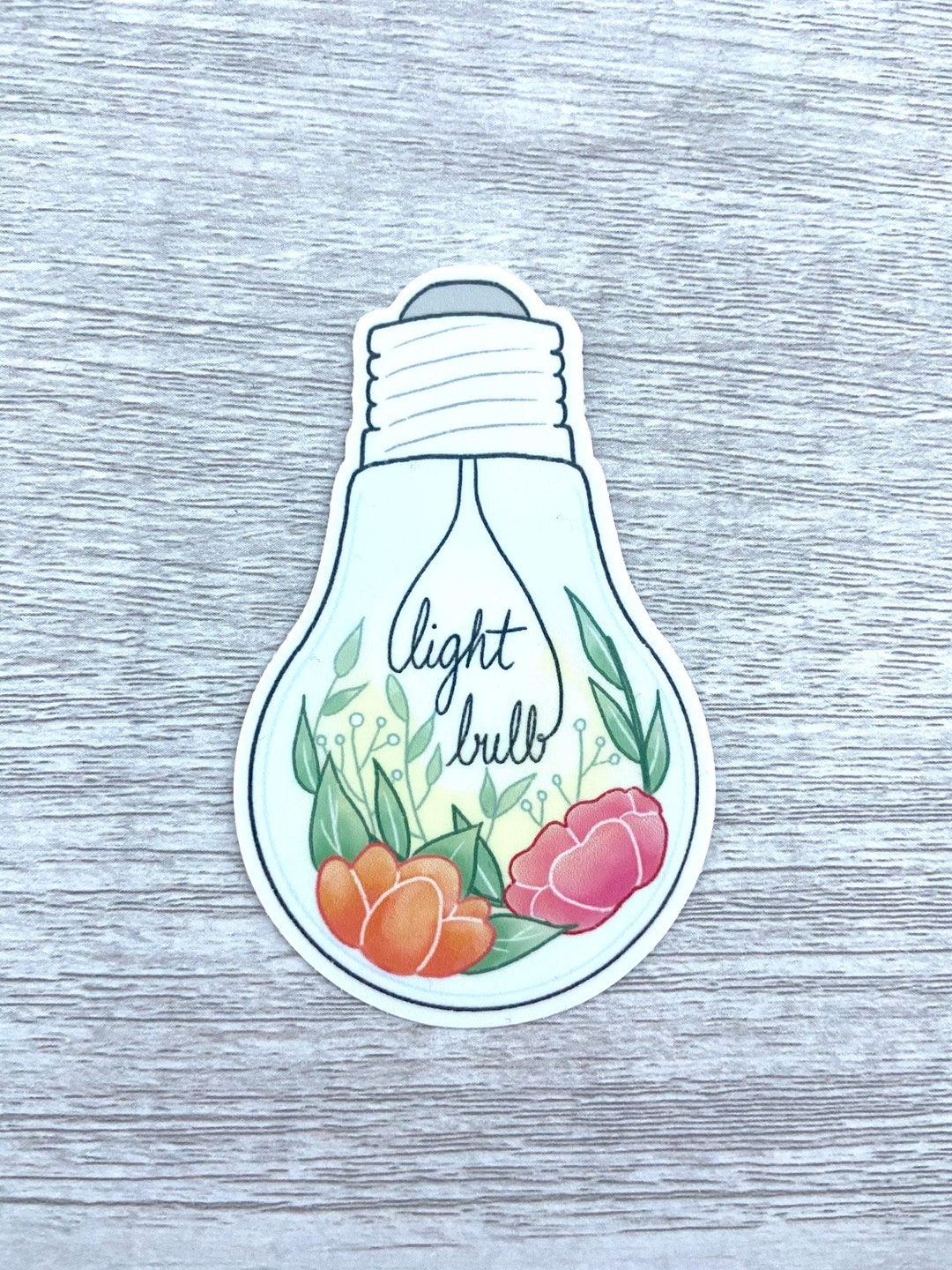 Light Bulb Sticker | Weatherproof Vinyl Decal - Etsy