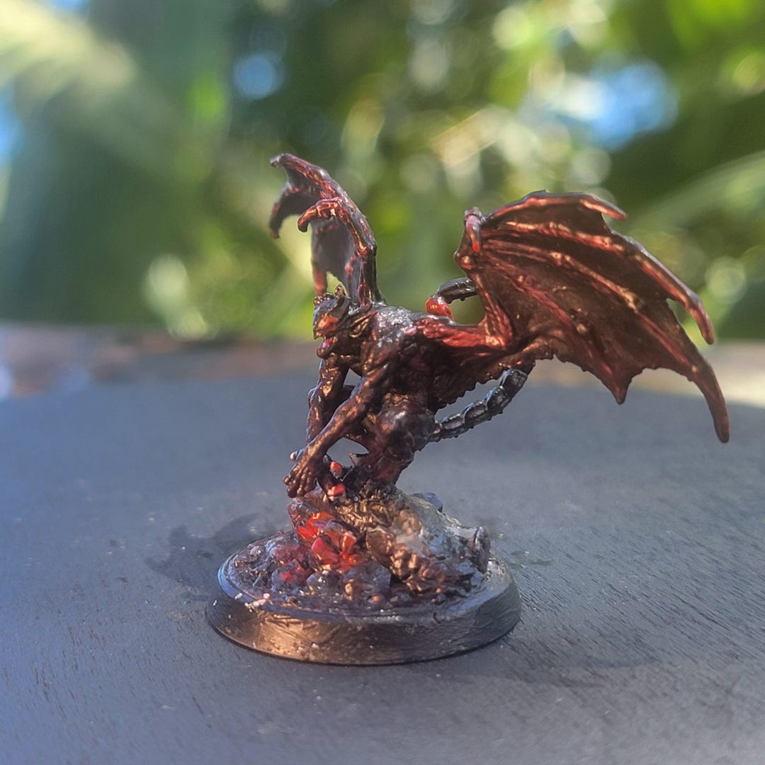 Custom Painted Dnd Demon Mini for Dungeons and Dragons, Pathfinder, 5e ...