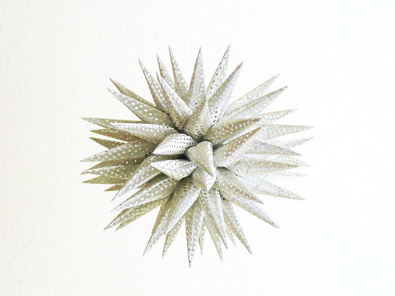 Sparkly Silver Modern Paper Polish Star Christmas Ornament Glam Holiday ...