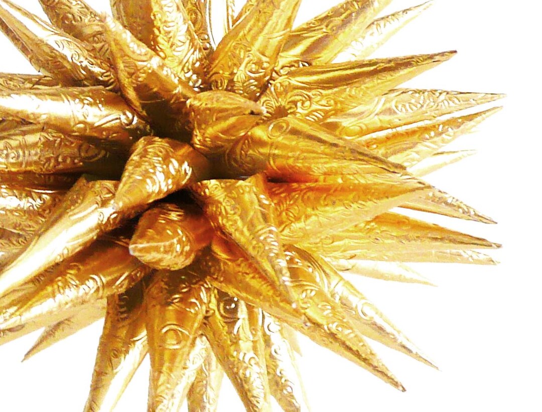 Gold Star Christmas Holiday Ornament Gold Christmas Tree Decor Luxury ...