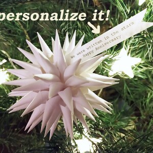 White Christmas Ornament Polish Star Jezyk Rustic Minimalist Pretty ...