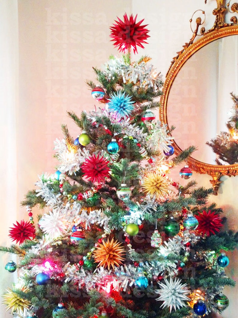 Bright White Modern Christmas Ornament Paper Polish Star | Etsy