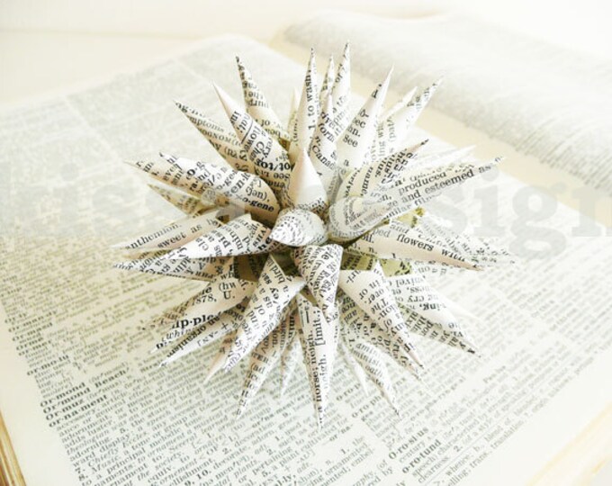 Recycled Book Christmas Ornament Dictionary Paper Star - Etsy