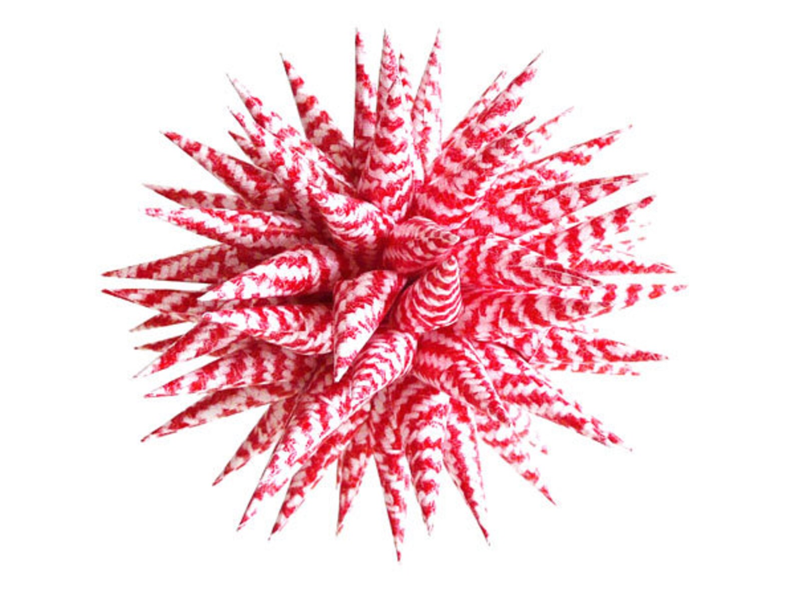 Red and White Christmas Ornament Spiky Paper Star Christmas Tree Ball ...