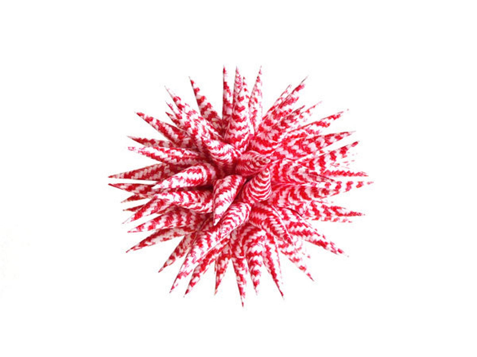 Red and White Christmas Ornament Spiky Paper Star Christmas Tree Ball ...