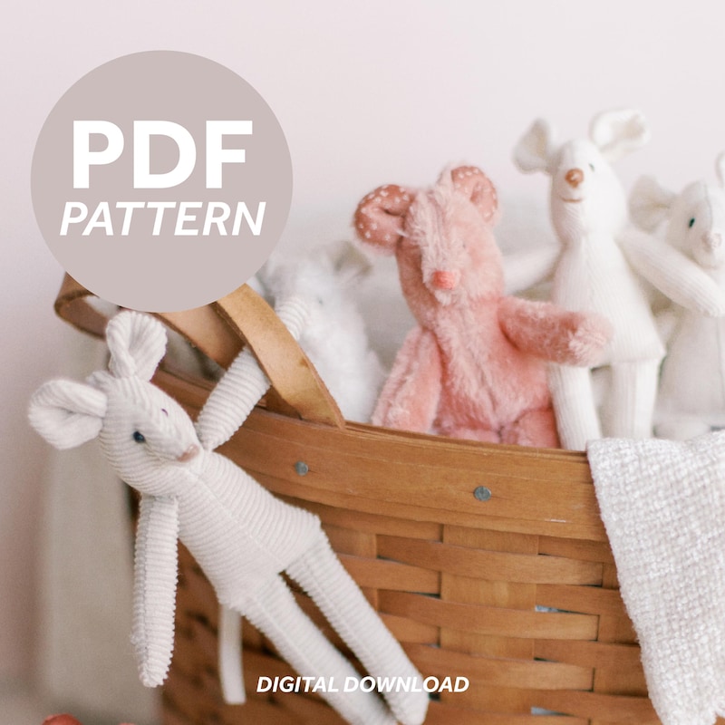 Sewing Mouse Doll Pattern - Etsy