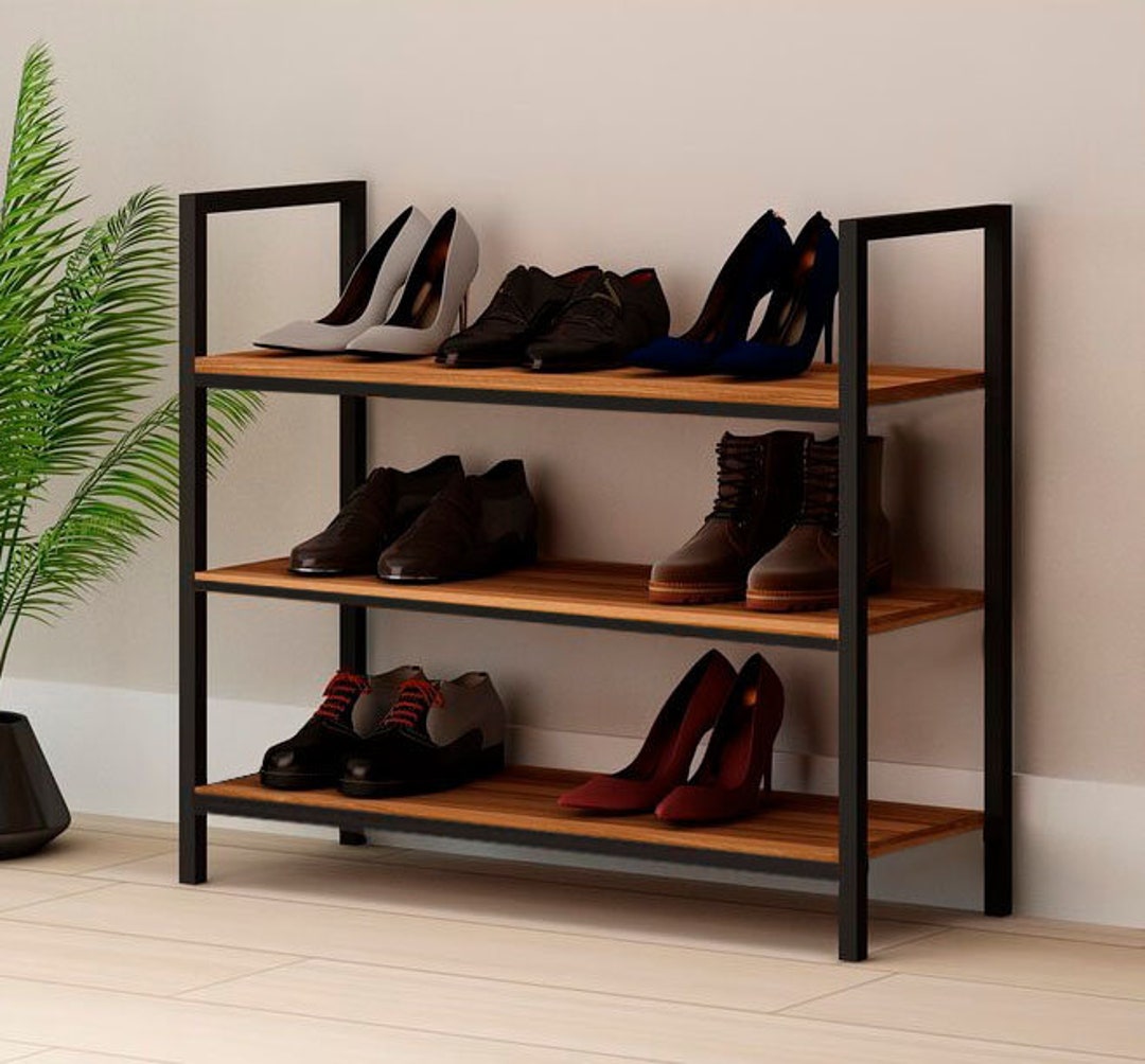 Metal Shoe Rack Floor Shoe Rack Shoes Organizing Hallway Organizing ...