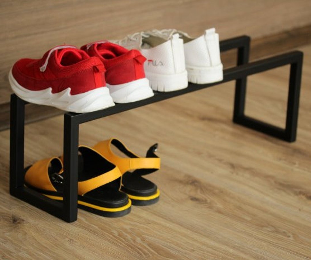 Minimalist Floor Shoe Rack Stylish Entryway Shoe Storage Space-saving ...