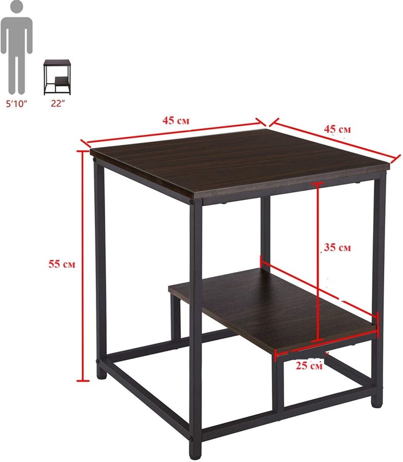 Modern 2-tier Living Room End Table Elegant Side Table Stylish Coffee ...