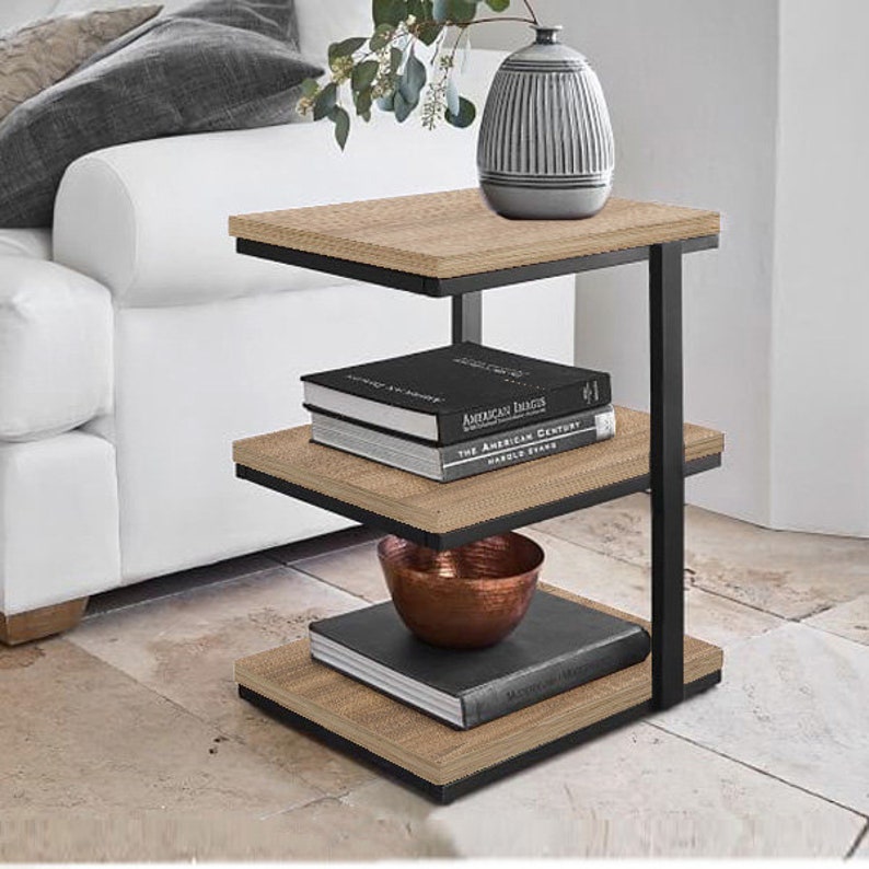 Modern 3 Tier End Table With Storage Stylish Home Decor Piece - Etsy