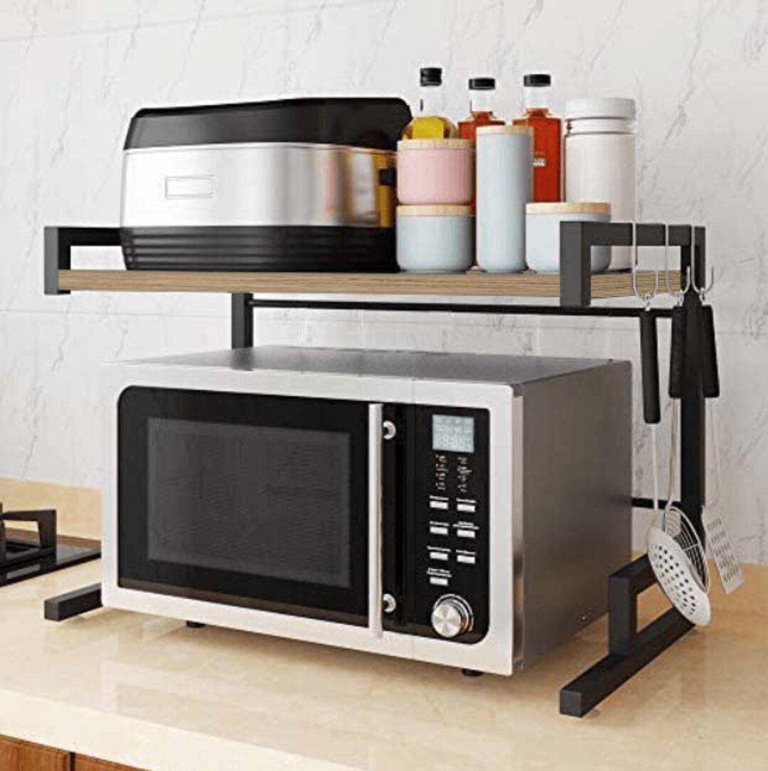 Stylish Microwave Stand Organizer Stylish Storage for Kitchen Modern ...