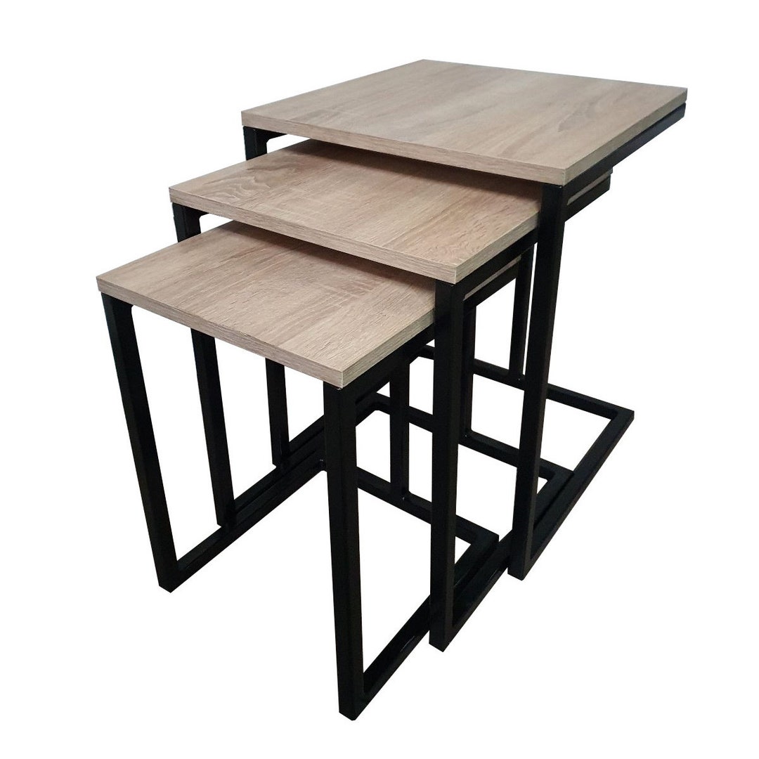 Space-saving Sofa Side Table Trio Compact & Modern Design Set of 3 ...