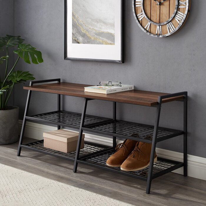 Modern Entryway Storage Solution Trendy Floor Shoe Rack Space-saving ...