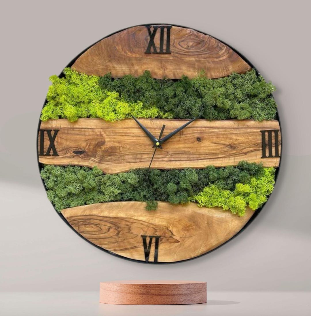Made to Order Moss Wall Clock, Personalized Gift, Wall Art, Custom Made ...