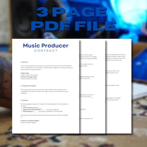 Customizable Music Producer Agreement Template, Contract for Music ...