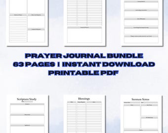 Daily Devotional Journal, Printable Prayer Tracker (PDF) - Etsy