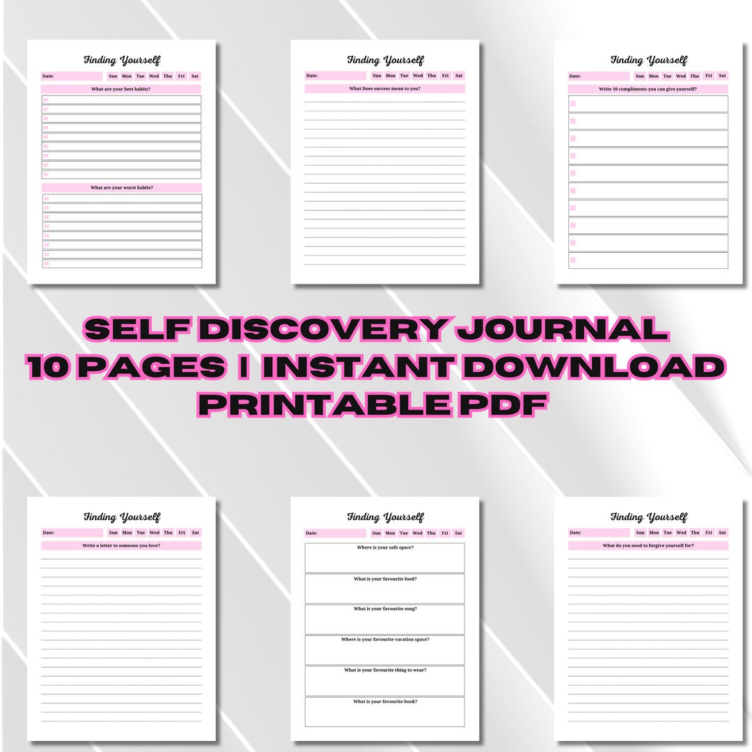 Printable Self Discovery Journal, Shadow Work Journal, Self Love ...