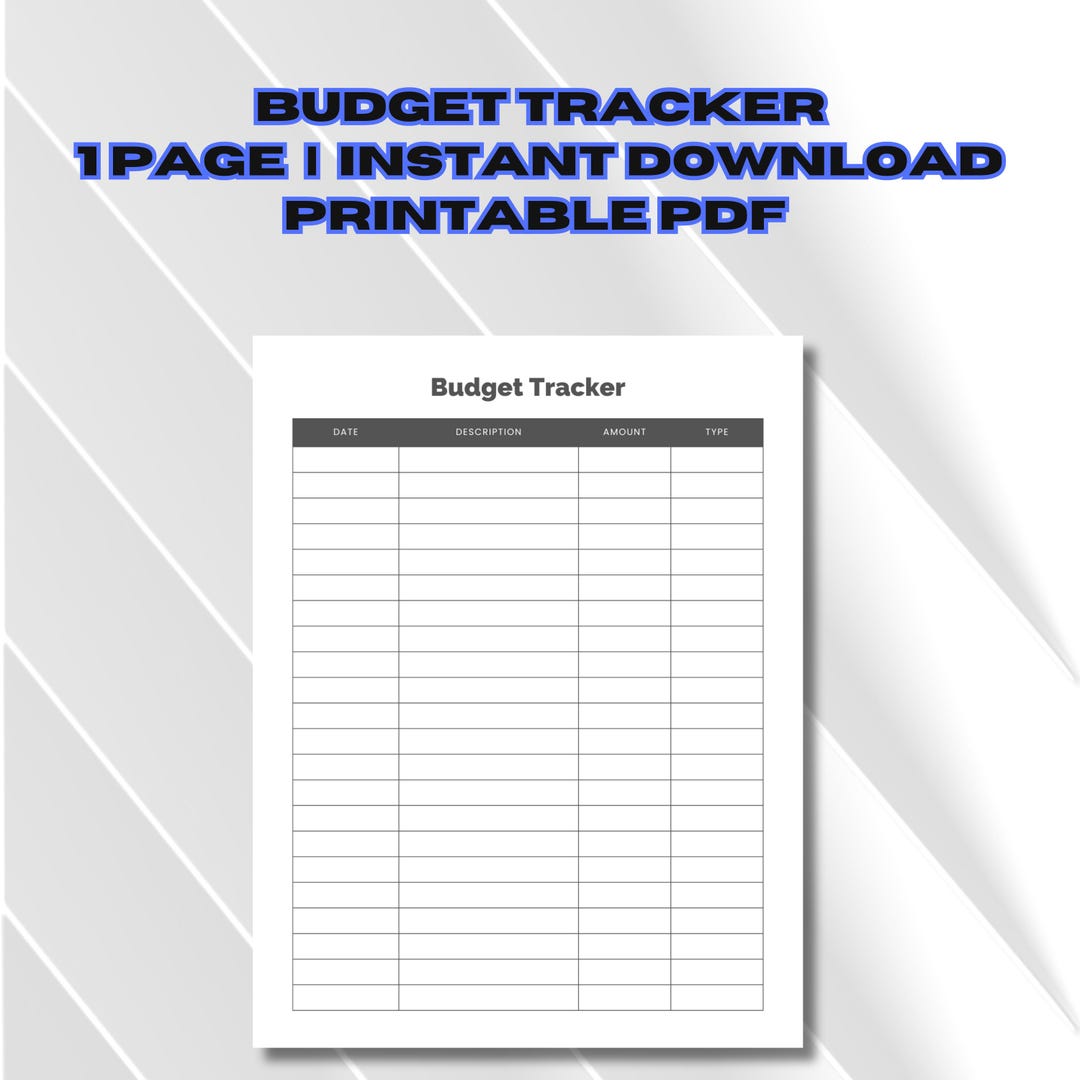 Printable Budget Tracker, Minimalist Monthly Planner (PDF) - Etsy Australia