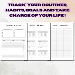 Printable Life Planner, Habit Tracker, Digital To-do-list, Budget ...