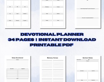 Daily Devotional Journal, Printable Prayer Tracker (PDF) - Etsy